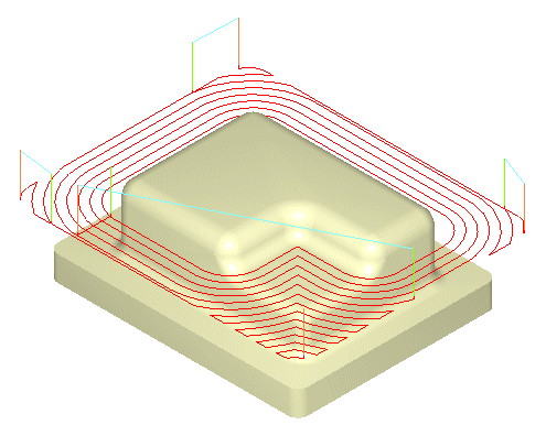 MILL Module > Overview of Machining Methods > 3 Axis Operations > Horizontal Roughing